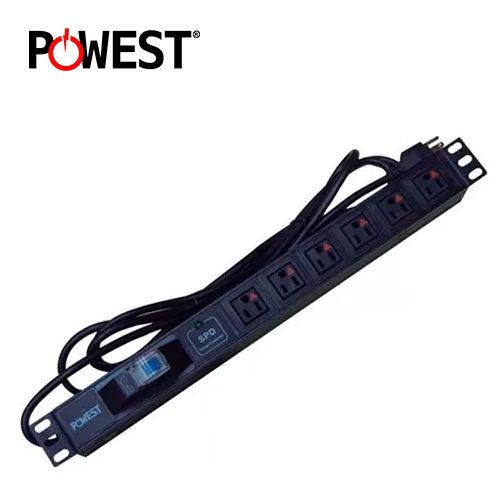 Multitoma para Rack Powest NMULT-2289 | 6 Salidas 120V/15A | Horizontal ...