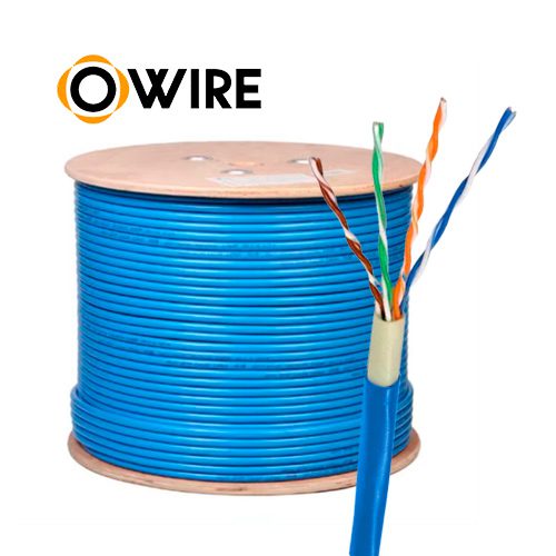 ROLLO DE CABLE SFTP OWIRE CAT6A AZUL CCA 23AWG BLINDADO INTERIOR 305mts ...
